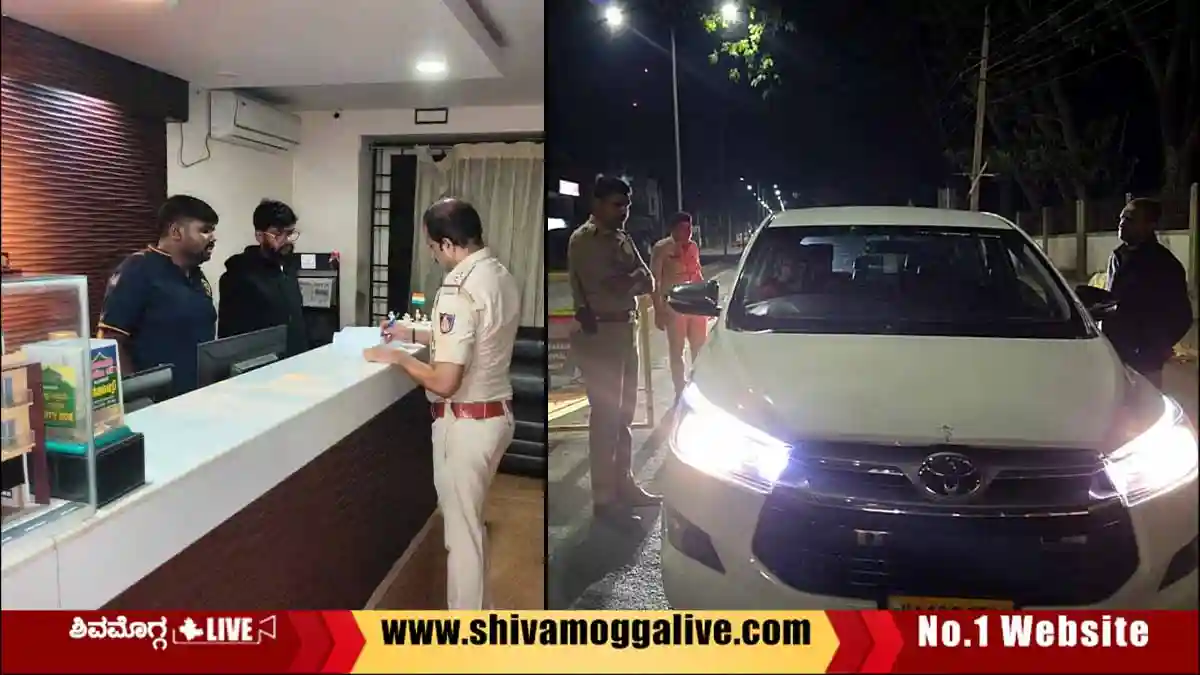 Shivamogga Police Check Hotels, Vehicles In Security Drive